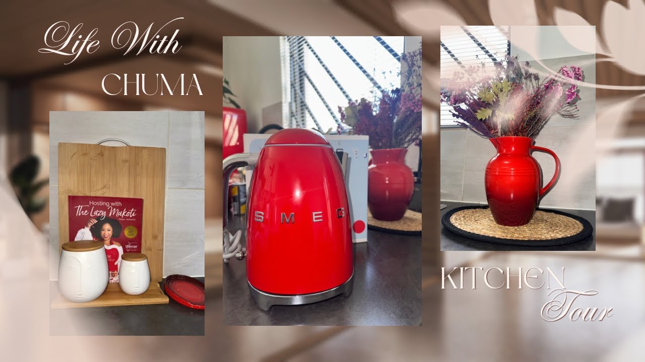Small kitchen tour | Red kitchen decor inspiration | SA YOUTUBER 🇿🇦 # ...
