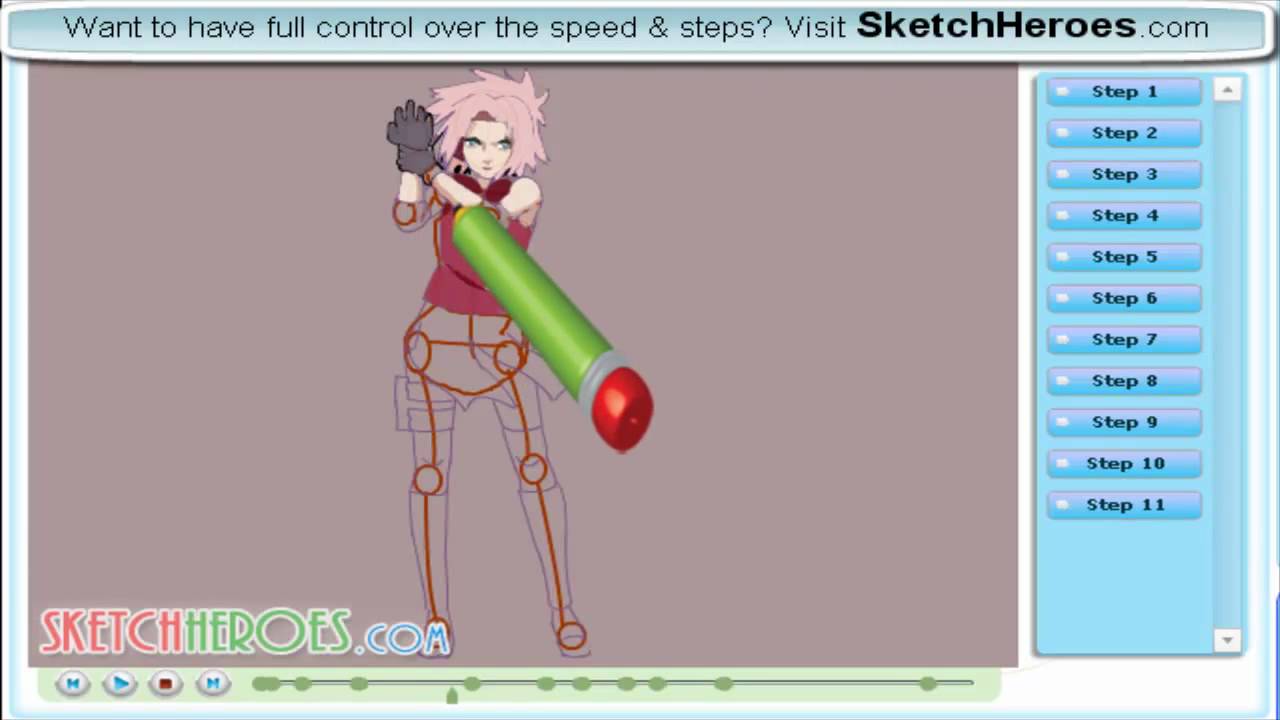 How to draw -Sakura Haruno- (Naruto) -- drawing tutorial video - YouTube
