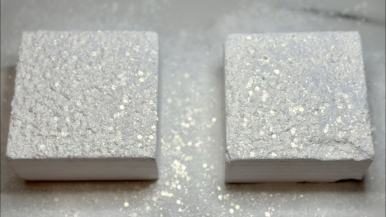 Two Fresh Chalkness Blocks Topped in Baby Powder & Unplain Jane Glitter ...