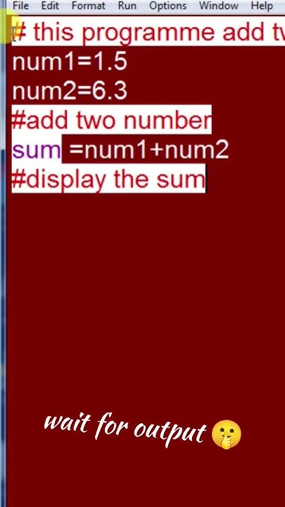 Add Two Numbers In Python 😱viral Python Cod Youtubeshorts Cod 🔥🤫🤫 Youtube