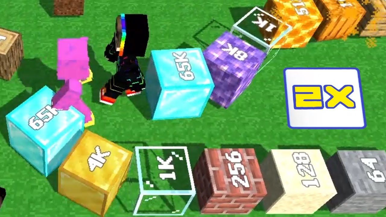 Minecraft 2048. Noob VS Noob. Cubes 2048.io Game - YouTube