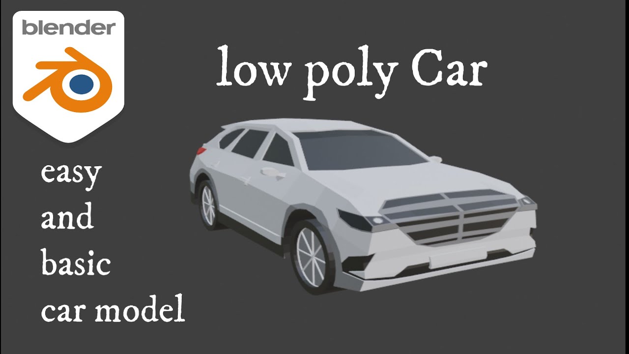 Tutorial: how to make low poly Car in Blender - YouTube