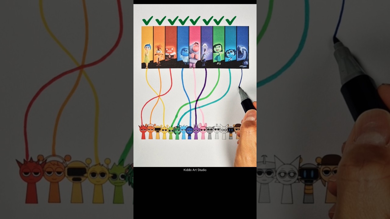 Spunki & Inside Out 2 color matching challenge!! 🎨 #shorts #viral # ...