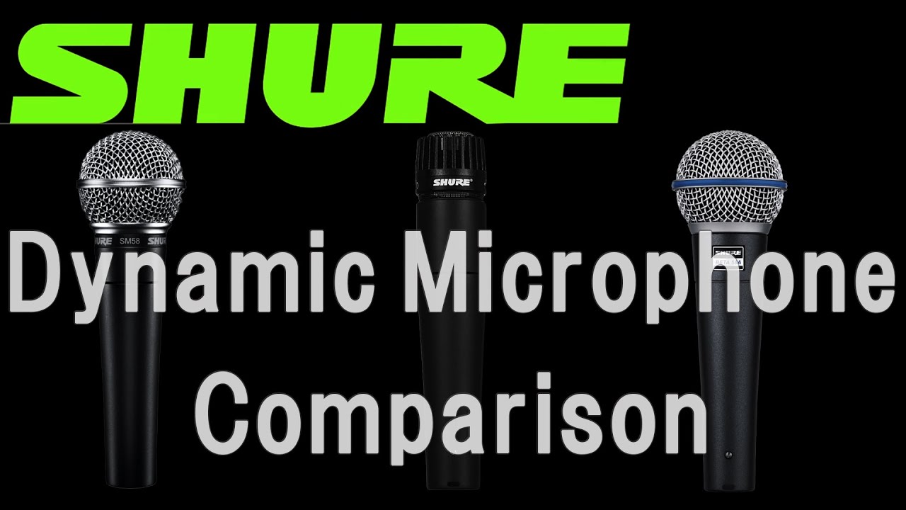 SHUREのダイナミックマイク名機3機種の音質比較 / SHURE Dynamic Microphone Comparison 【SM58 ...