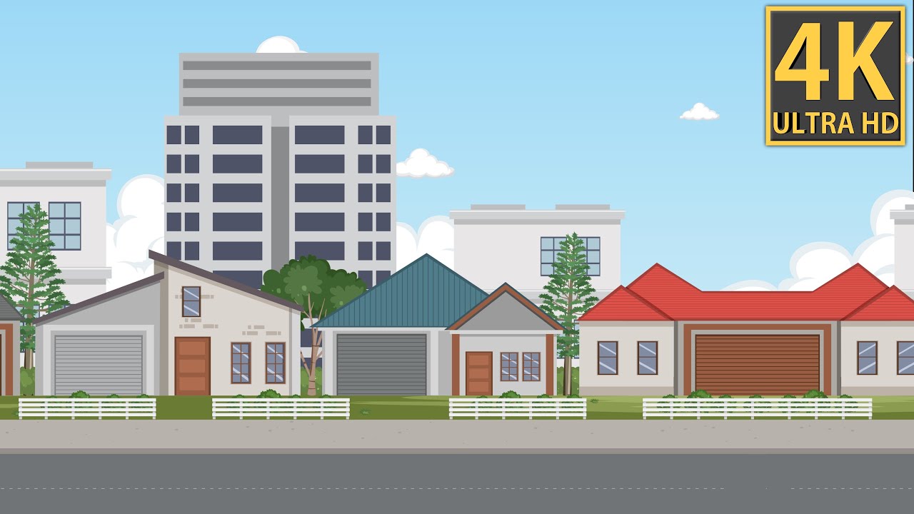 Cartoon City Road for background | 4k Animated background | no ...