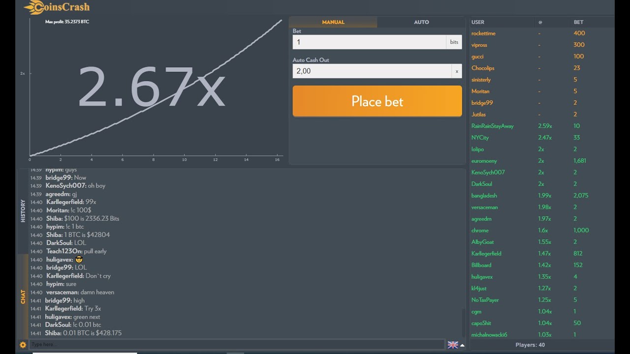 Coinscrash best crypto gambling site - YouTube