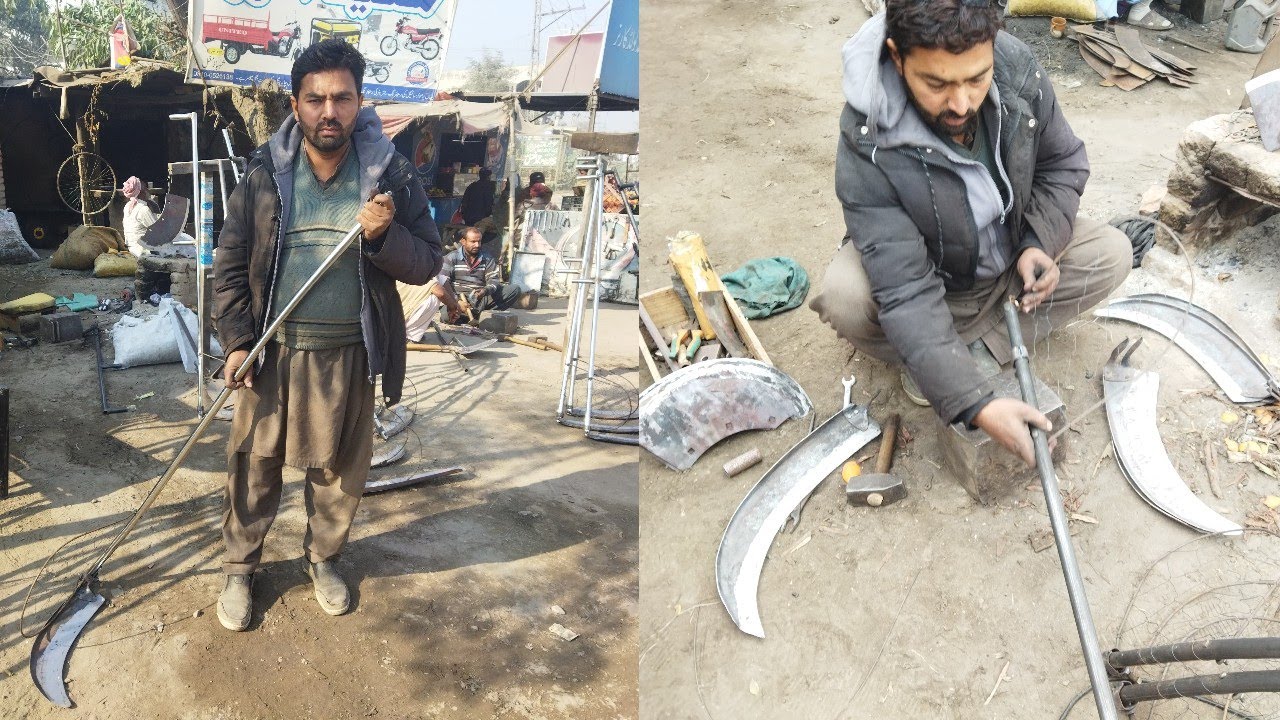 Amazing technique of making scythe | Handmade making process of scythe ...