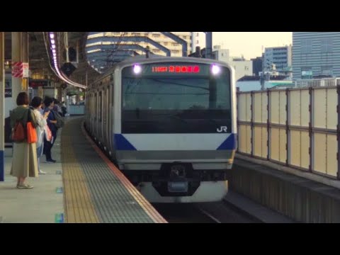 1199M E531系0番台水ｶﾂK450編成+E531系0番台水ｶﾂK411編成 南千住入線シーン - YouTube