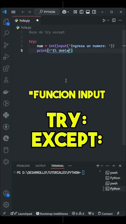 Manejo de Errores en Python con try y except - YouTube