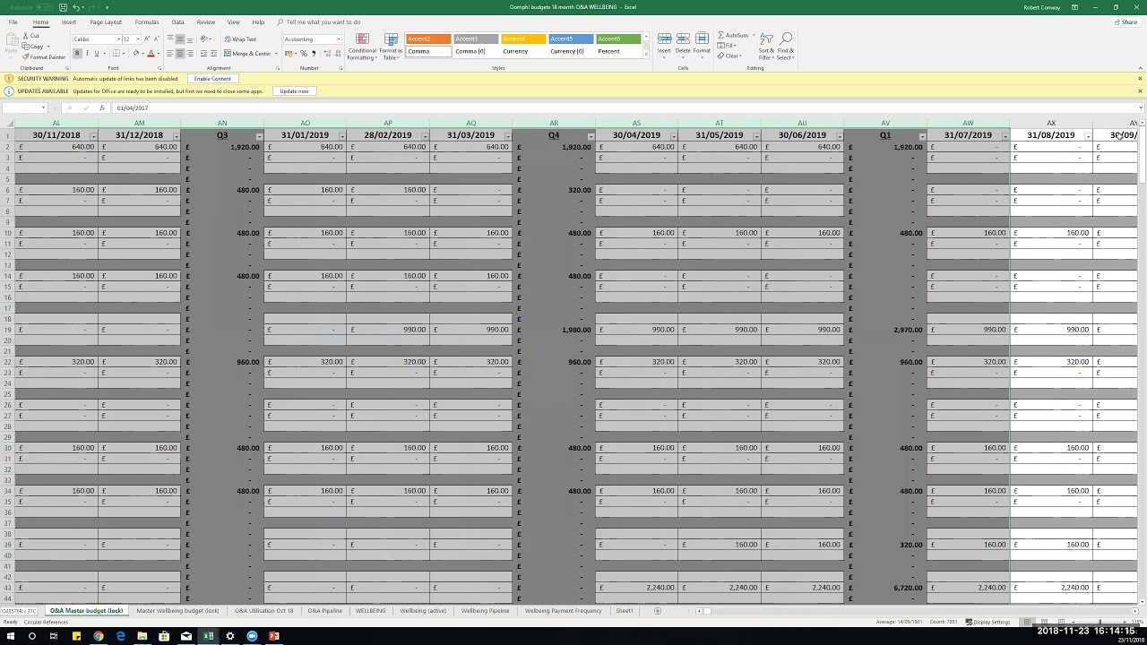 Master Budget Spreadsheet - YouTube