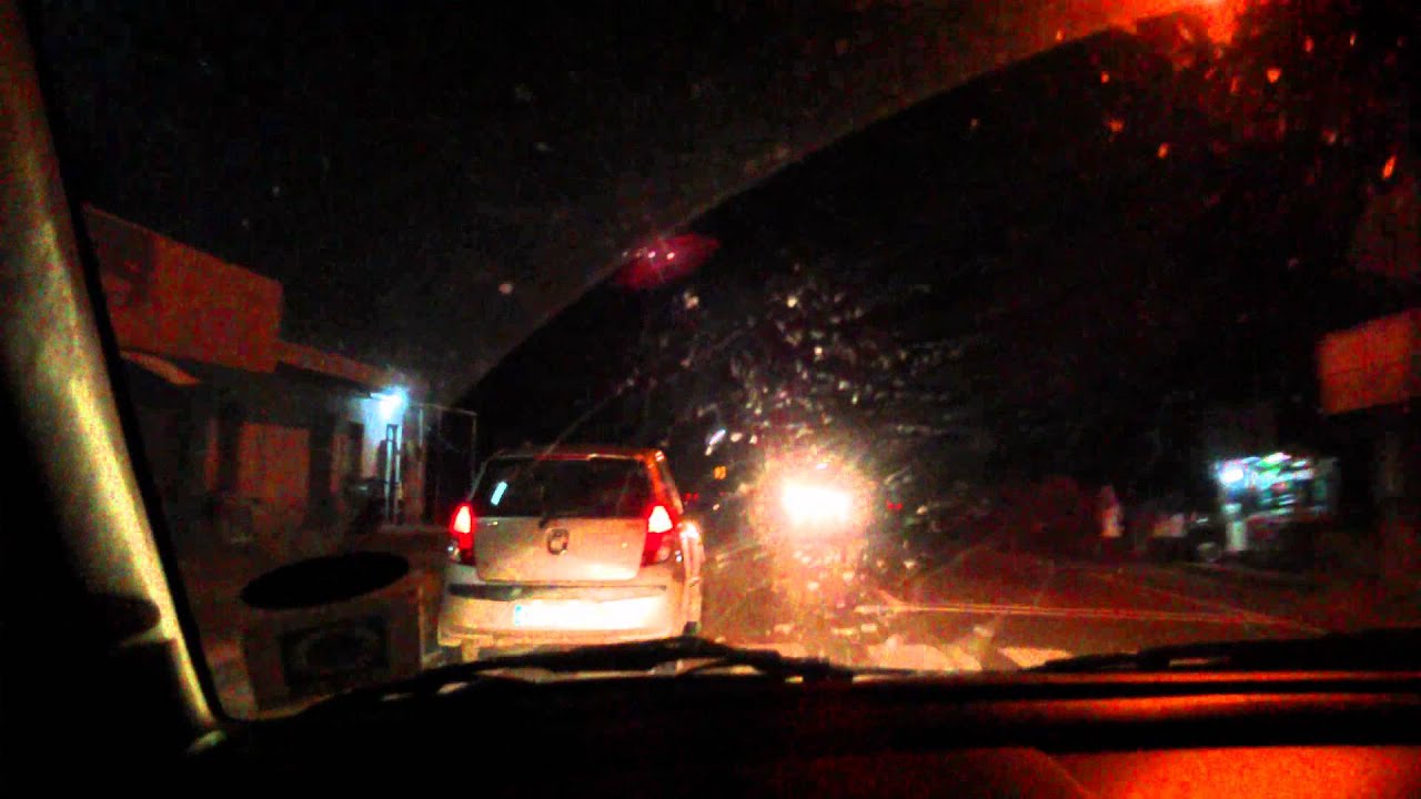 Driving on Kerala, India, highways at night - YouTube