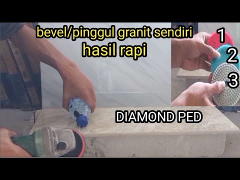 Cara buat pinggul granit // bevel granit halus lurus mengkilap - YouTube