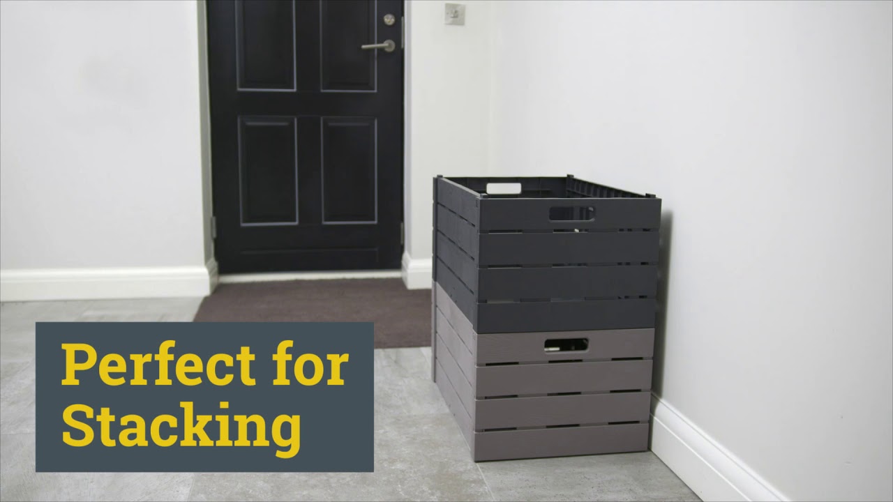 Strata Wood Effect Folding Crate - YouTube