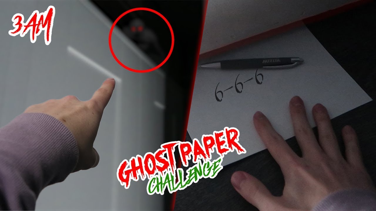 DO NOT PLAY THE GHOST PAPER CHALLENGE AT 3 AM! (SAW A DEMON) (GONE ...