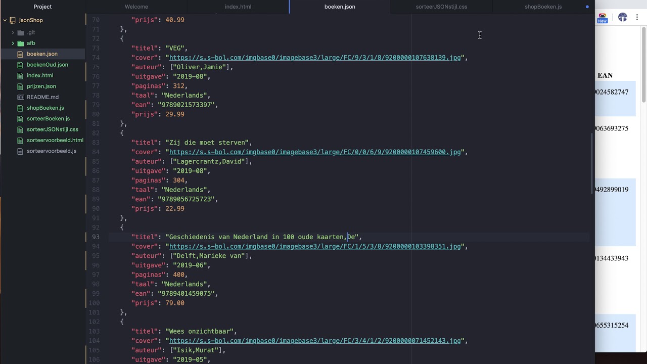 JSON beter uitvoeren 2: opnieuw opbouwen met JavaScript - YouTube