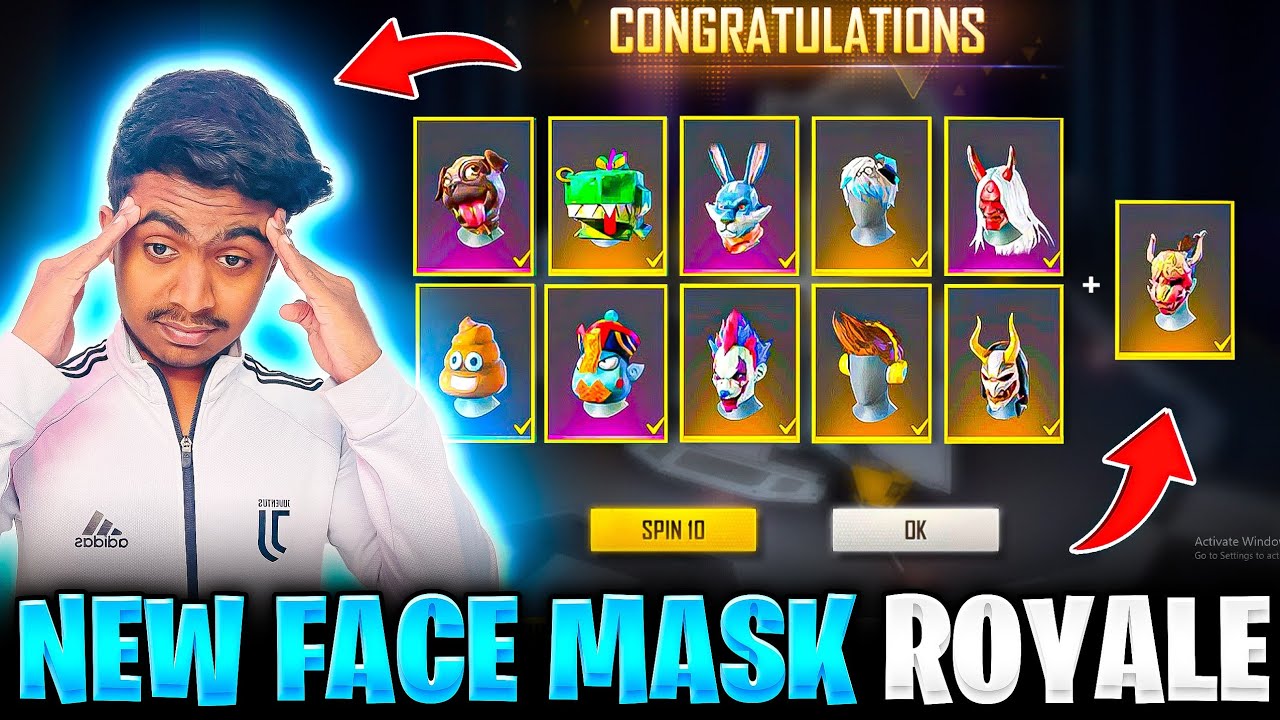 Free Fire New Face Mask Royale😍 All Rare Faces Are Back In 25 Diamonds ...