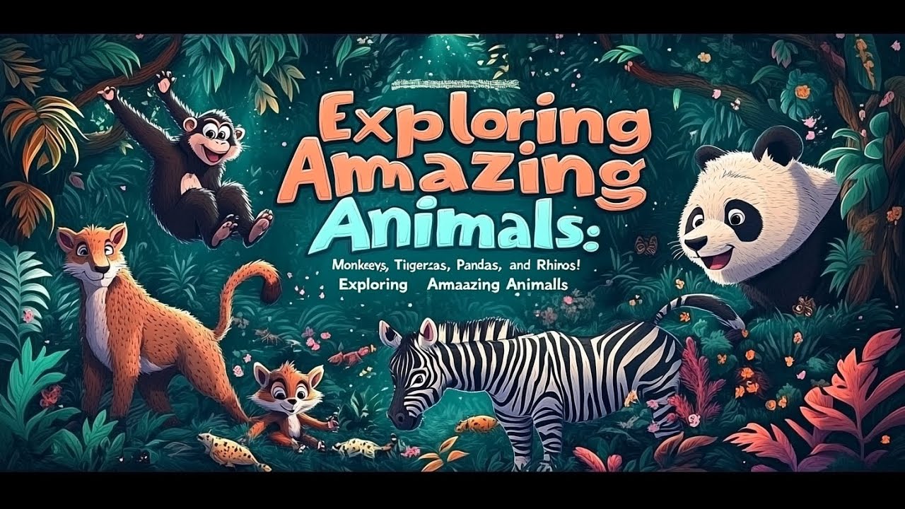 Exploring Amazing Animals: Monkeys, Tigers, Zebras, Pandas, Foxes, and ...
