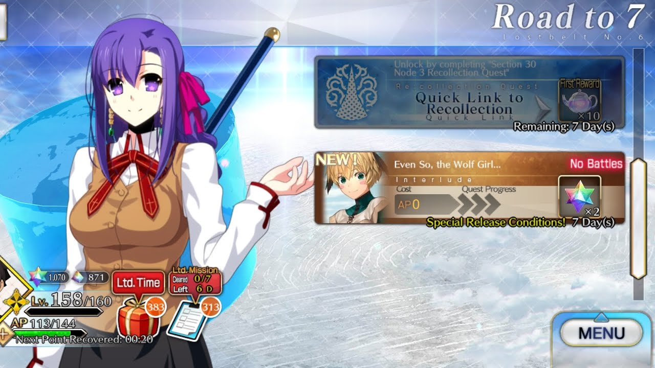 Fate Grand Order road to 7 Even so, The Wolf girl... - YouTube
