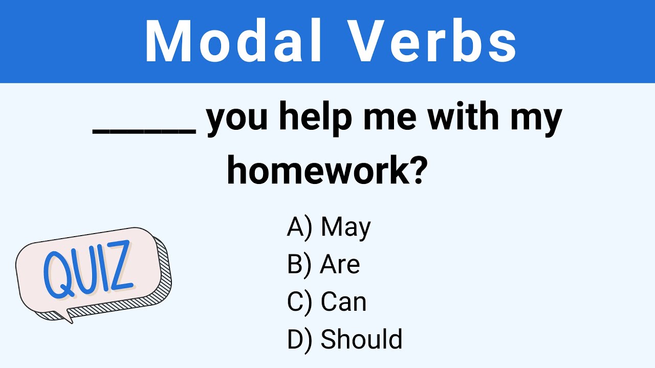 Modal Verbs in English grammar #2 | Grammar Test | English Quiz ...