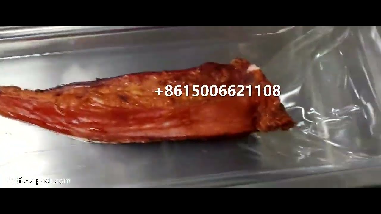 Cured meat thermoforming vacuum packaging machine - YouTube