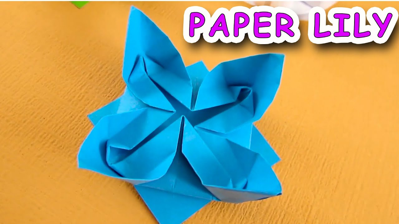 paper lily / origami flower / lirio de papel / flor de origami :) - YouTube