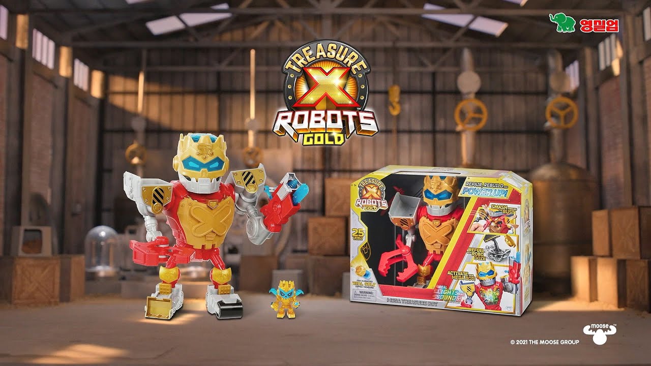 [트레져X] 파워 업! 메가 트레져봇ㅣ리얼 골드를 찾아라! [TREASURE X TVC] - YouTube