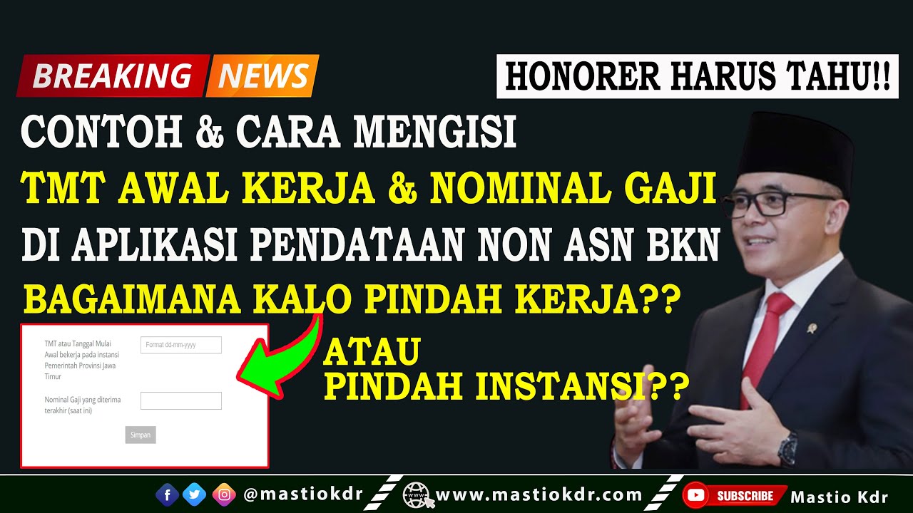 Jangan Salah! Ini Contoh & Cara Mengisi TMT Awal Kerja & Gaji Di ...