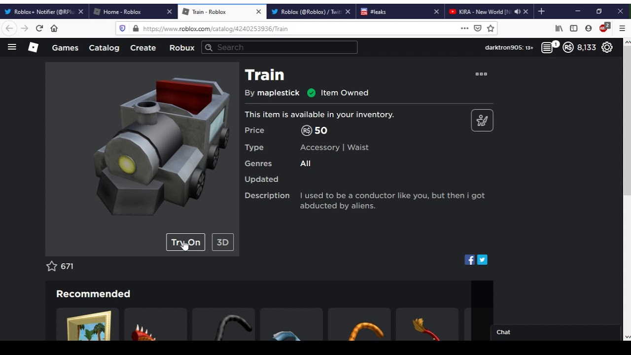 Train | Roblox UGC - YouTube