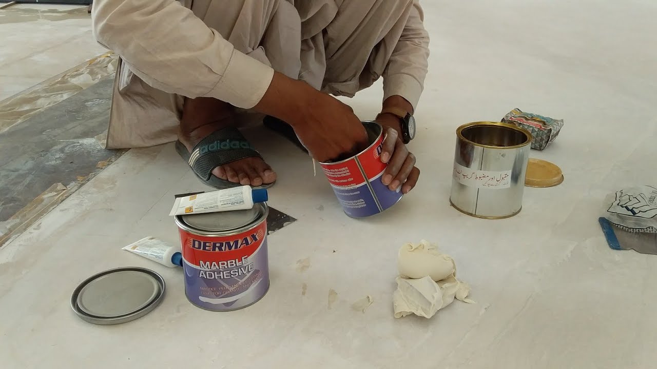 How to Prepare/Mix Mastic For Marble Pinholes and Crack Filling - YouTube