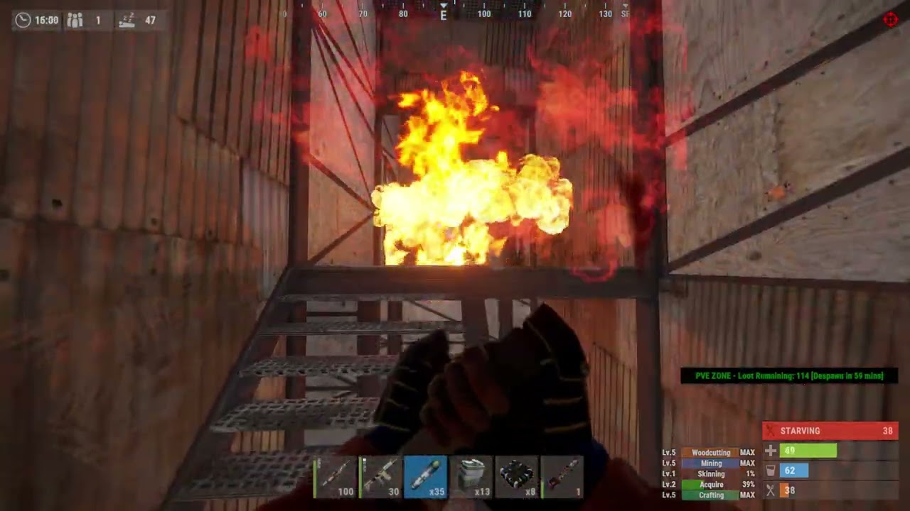 Beat a hard NPC base Rust - YouTube