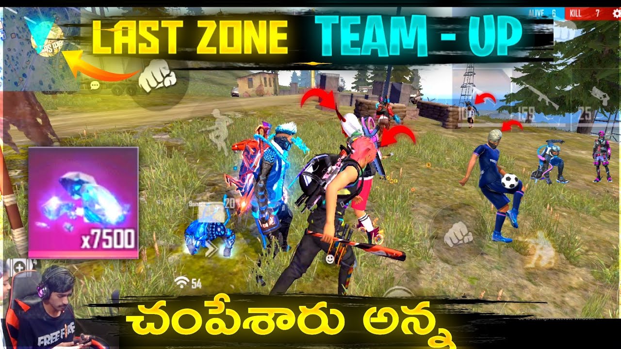 LAST ZONE TEAM UP IN FREE FIRE - I GOT GIFT 7500 DIAMONDS - Garena Free ...