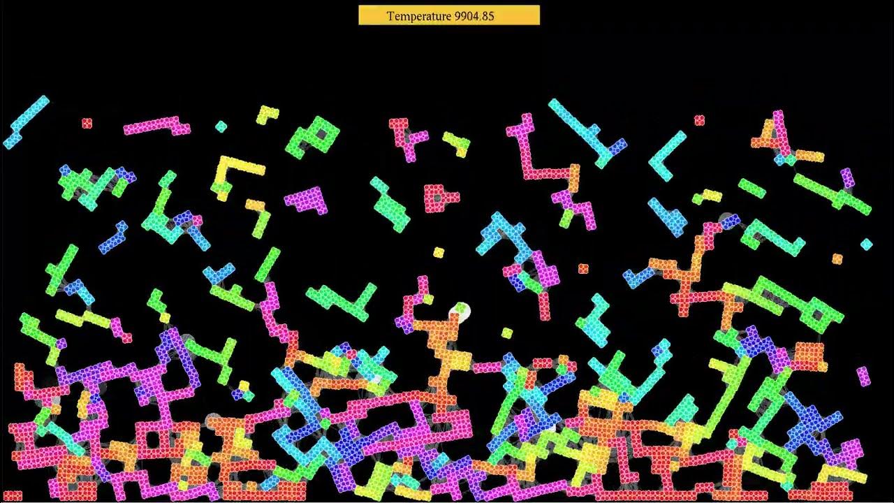 This is not Tetris: Interacting falling squares - YouTube