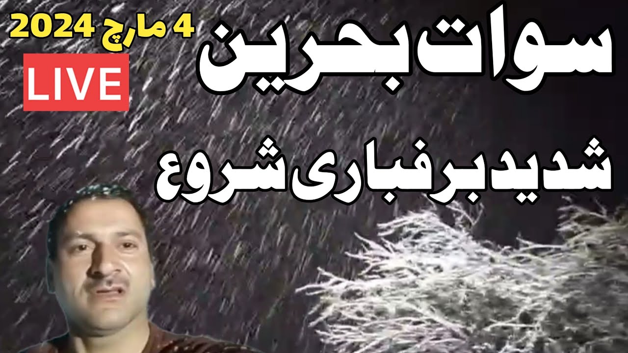 Swat Bahrain live snow fall | snowfall kalam #malamjabba latest update ...