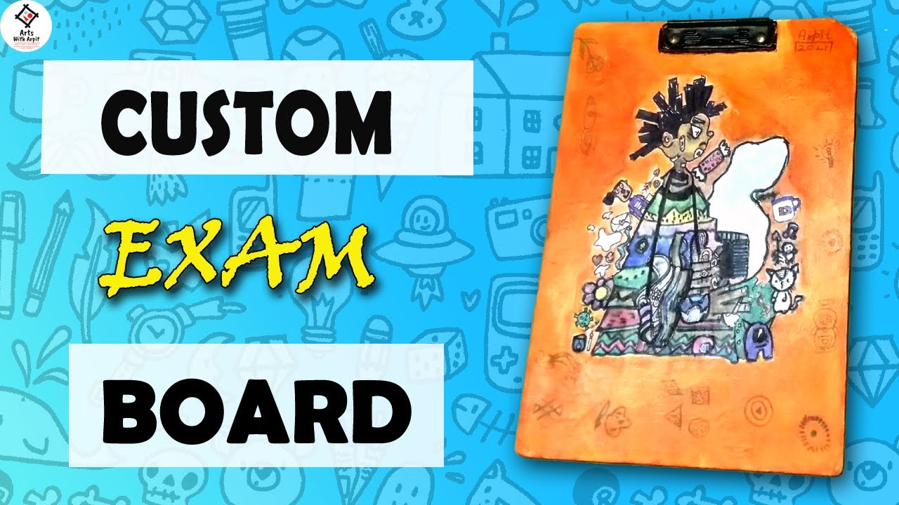 Exam pad design drawing | diy clipboard | how to make exam pad at home ...