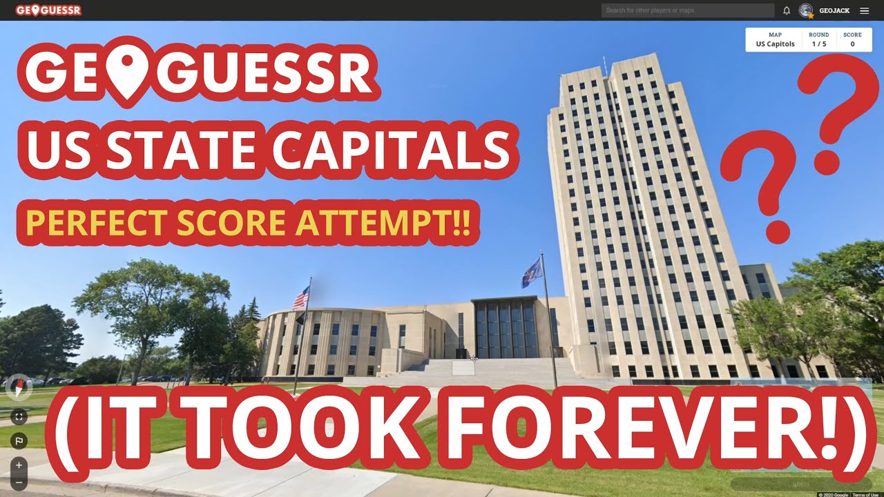 Guessing US State Capitals in GeoGuessr - Perfect Score Attempt (TAKES ...
