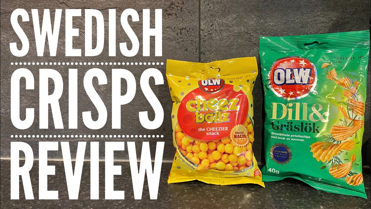 Olw Dill & Gräslök Crisps & Olw Cheez Ballz Swedish Snacks Review - YouTube