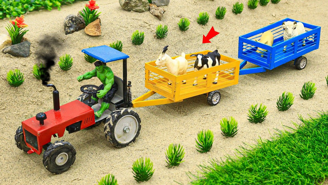 top the most creative diy miniature tractor trolley loading with farm ...
