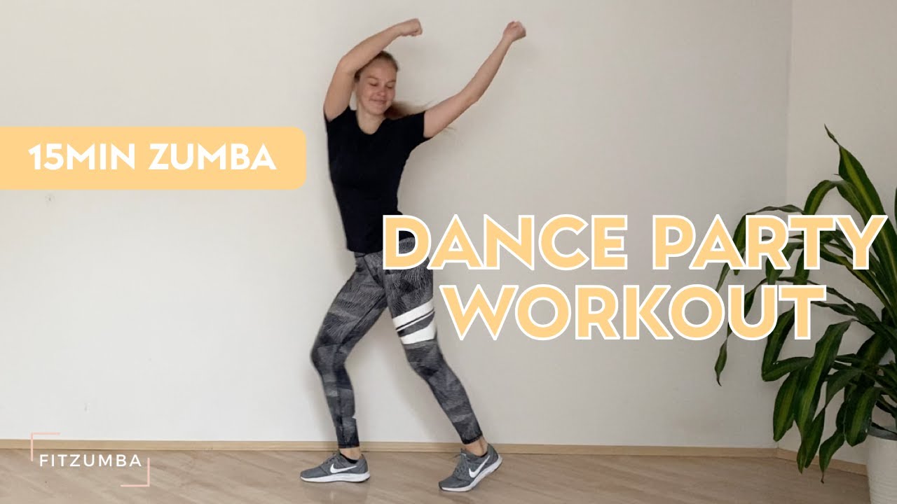 DANCE PARTY WORKOUT | 15min ZUMBA - Full Body/No Equipment - YouTube