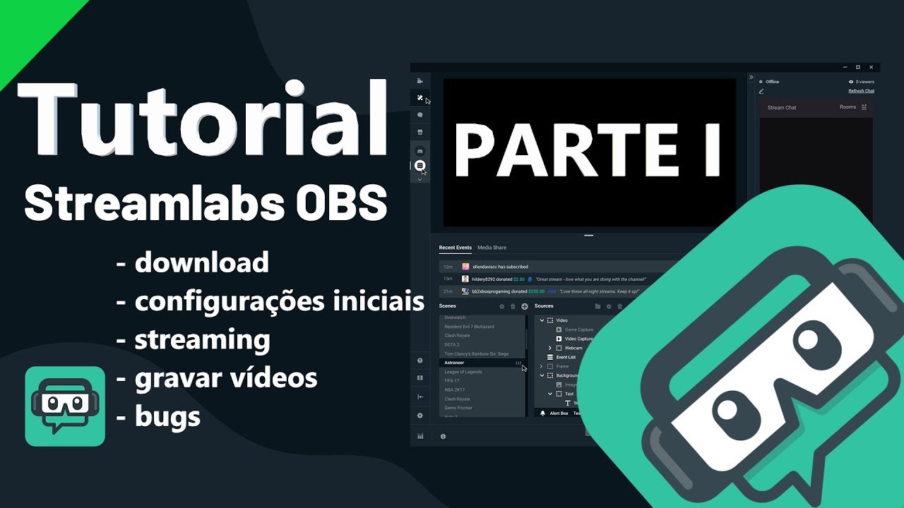 COMO CONFIGURAR STREAMING E GRAVAÇÃO DE VÍDEOS - STREAMLABS OBS - PARTE ...