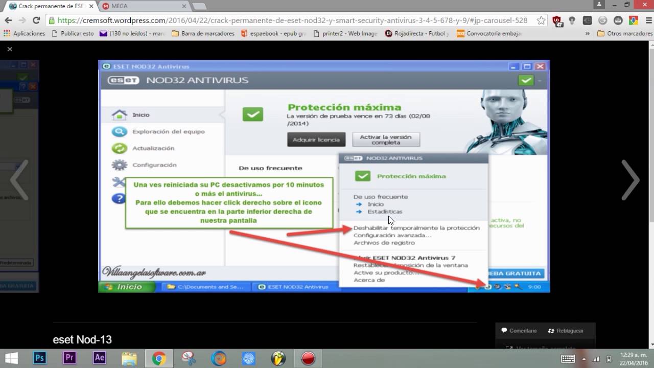 Crack Permanente Full de ESET NOD32 y Smart Security Antivirus 8,9 10 ...