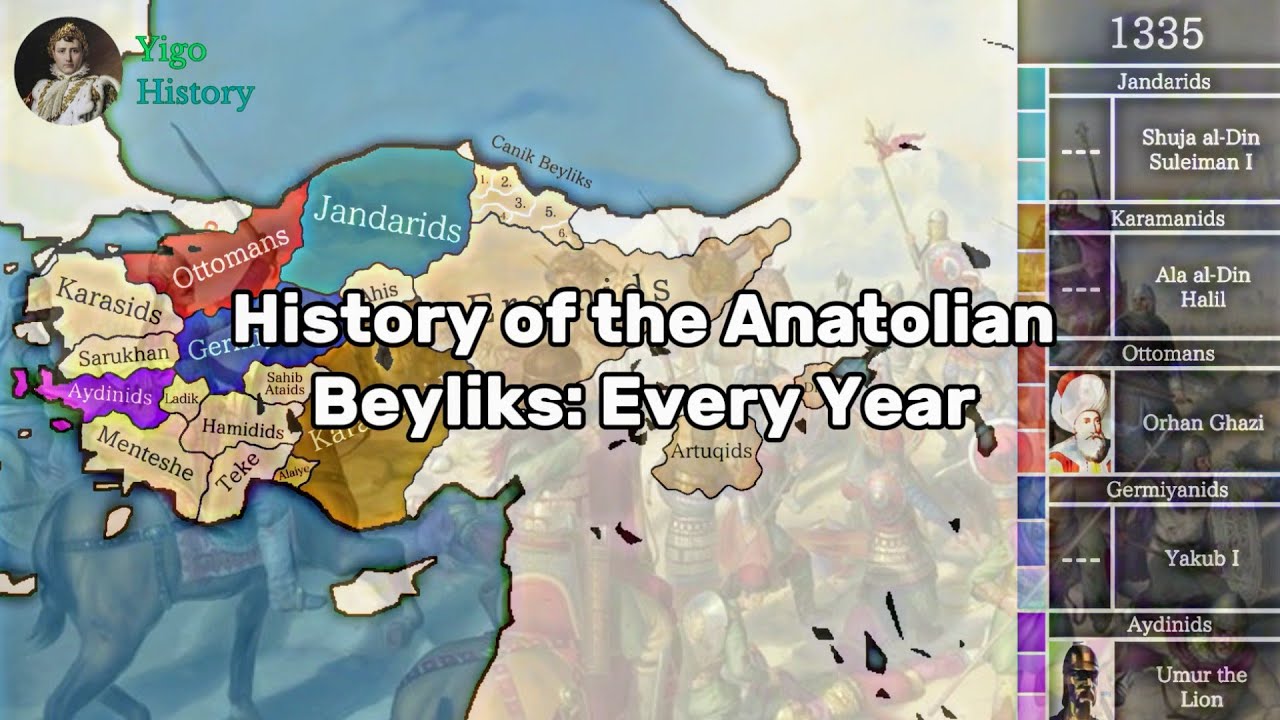 History of the Anatolian Beyliks: Every Year (V2) - YouTube