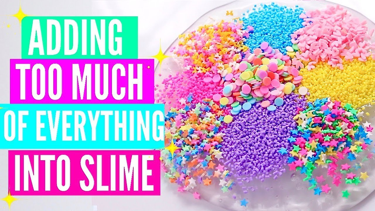 ADDING TOO MUCH INGREDIENTS INTO SLIME + GIVEAWAY! Adding Too Much Of ...
