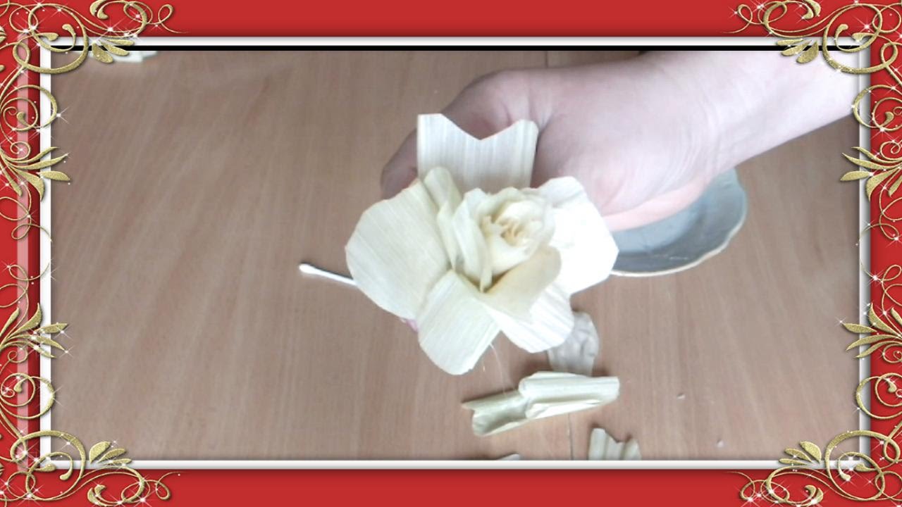 DIY How to make flowers with corn husk flower making tutorial flowers ...