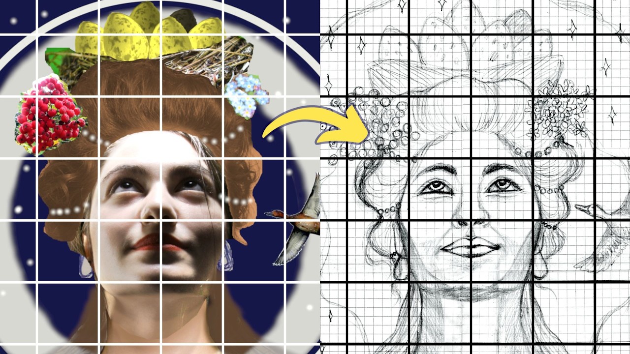 How to Improve Your Portrait Art With Grid Drawing - YouTube