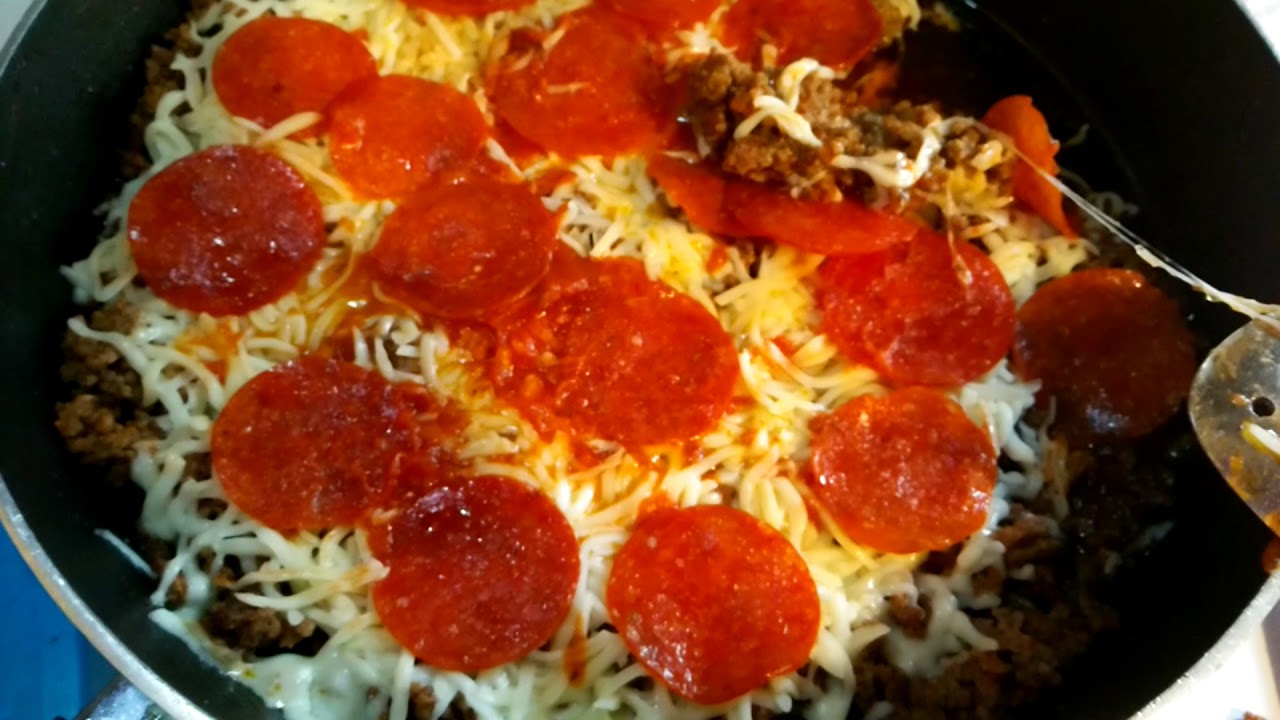 Beef pepperoni Pizza stove top - YouTube