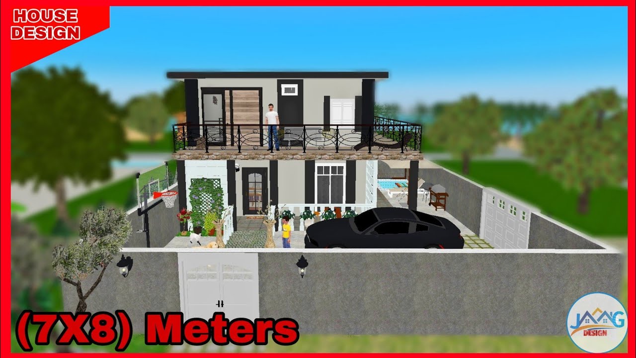 2 Storey Box Type House (7X8 Meters) | Simple House Design - YouTube