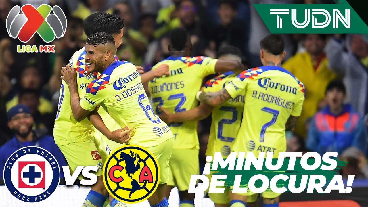 ¡DOS GOLAZOS EN TRES MINUTOS! AMÉRICA NO PERDONA | Cruz Azul 1-3 ...
