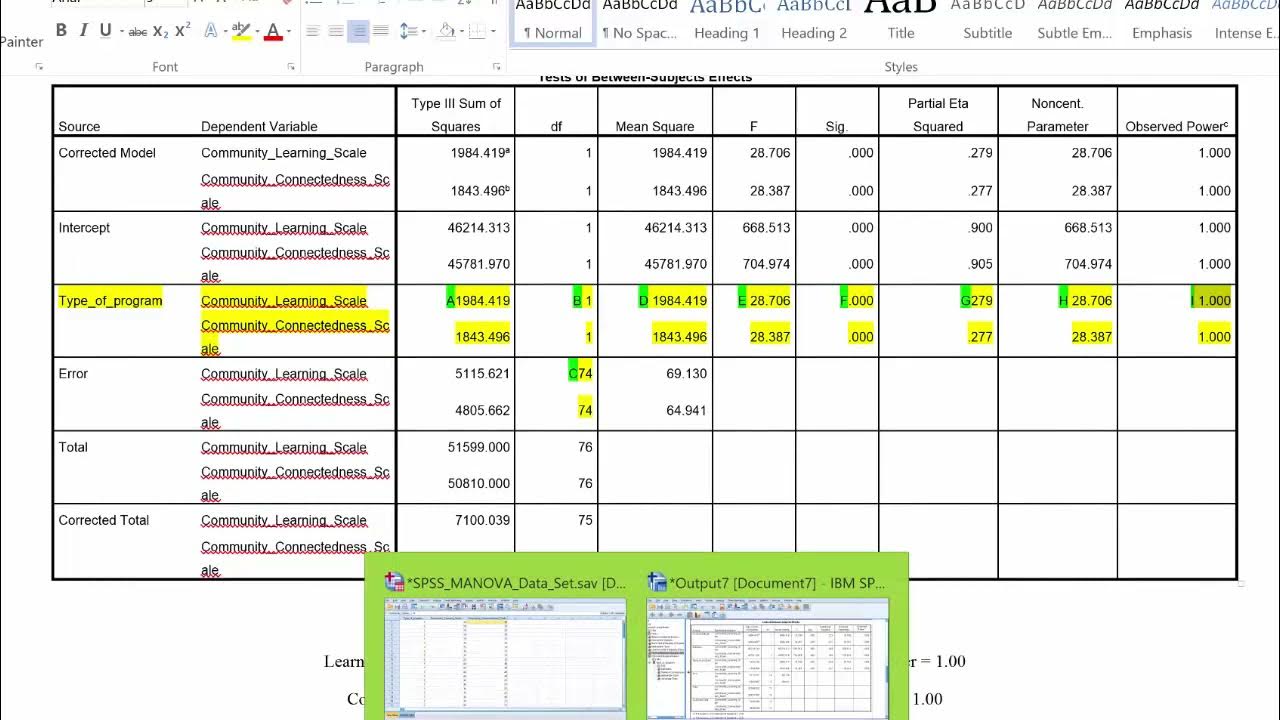 The Doctoral Journey: Part 11 of 12: Interpret SPSS MANOVA Output ...