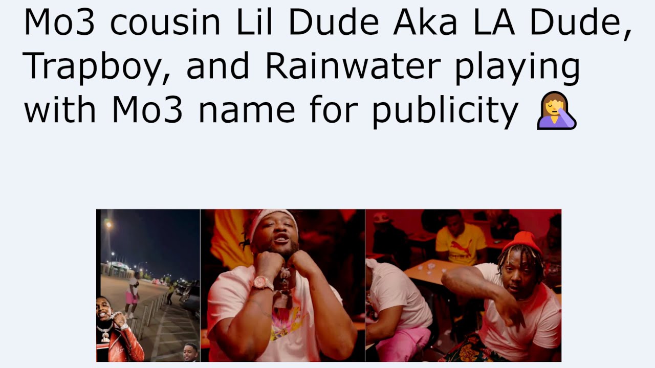 Mo3 cousin Lil Dude Aka LA Dude, Trapboy, and Rainwater playing with ...