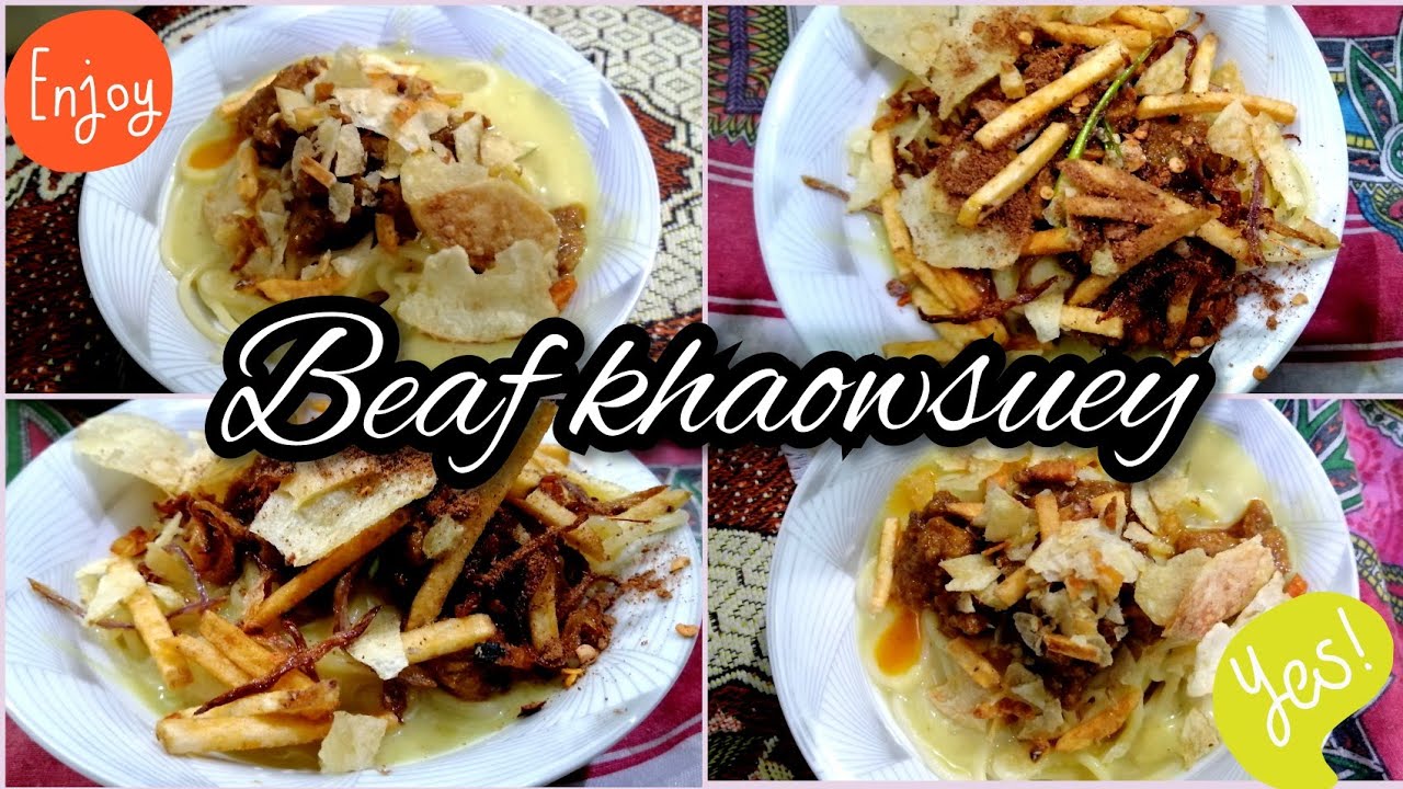 How to make beef khaow suey - beef khaowsuey recipe - khaowsuey recipe ...